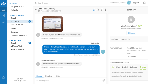 Connected synapSYS: Rhinogram